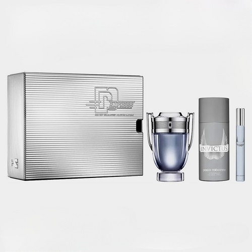 Paco Rabanne Invictus EDT 100ml 3 Piece Gift Set For Men - Fragrance Forte